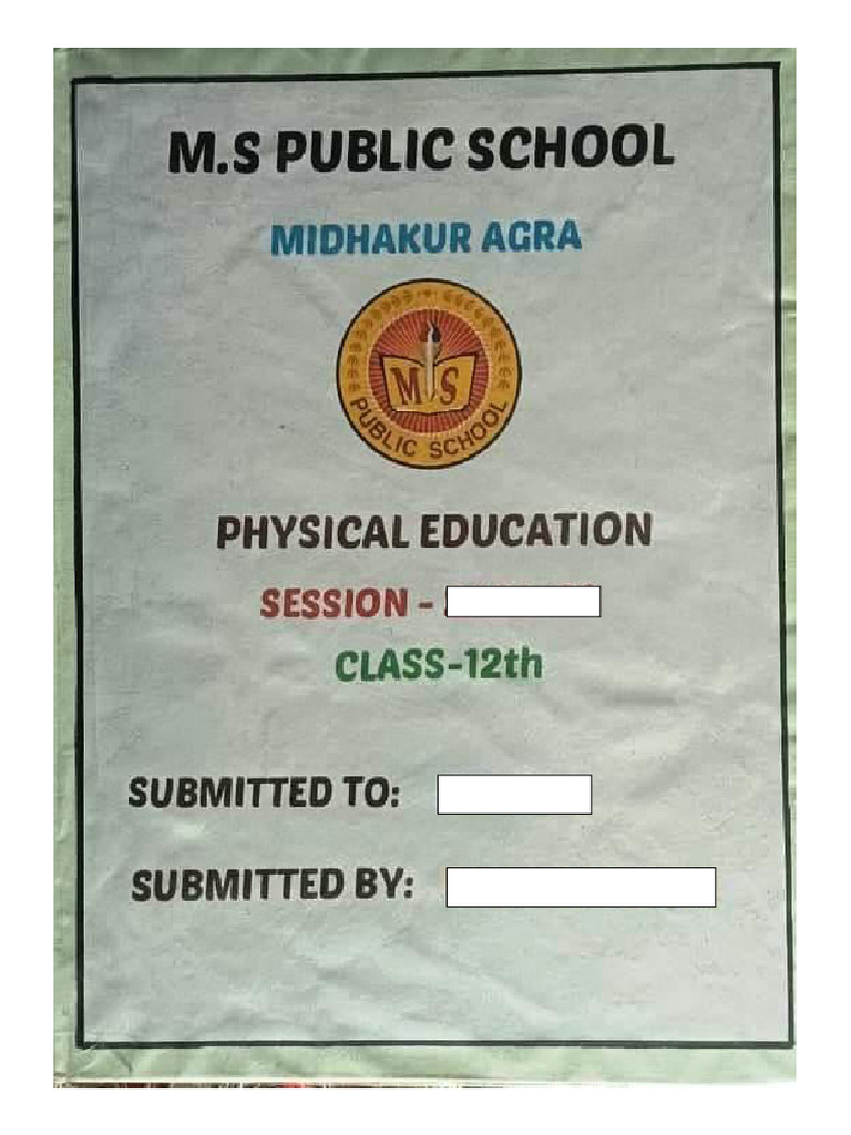 Cover Page For Practical File | PDF