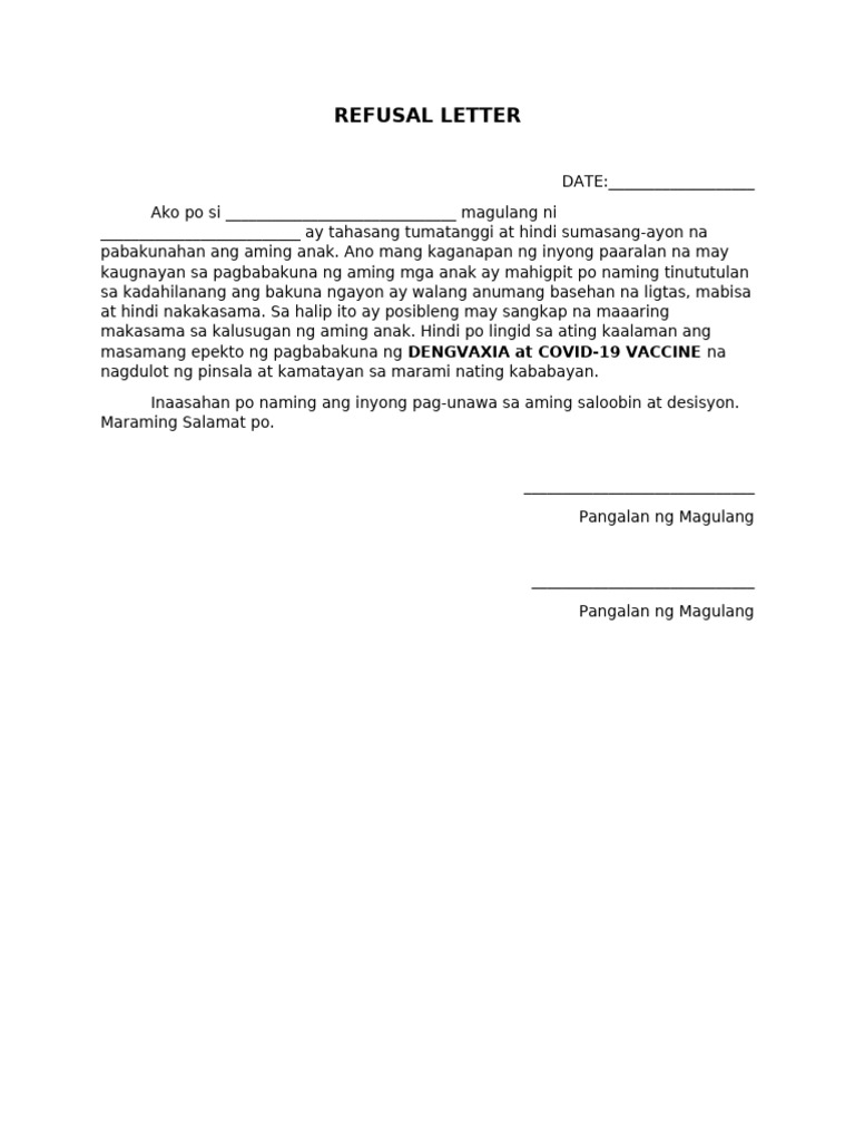 Refusal Letter | PDF