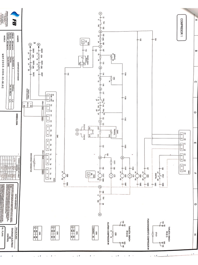 Diagrama Eléctrico Compresor Rack Bohn | PDF