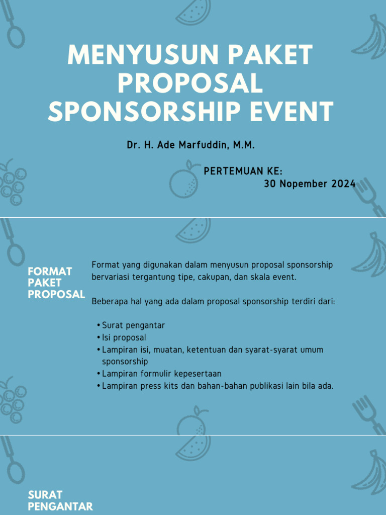11.menyusun Paket Proposan Sponsorship Event (30 Nop) | PDF