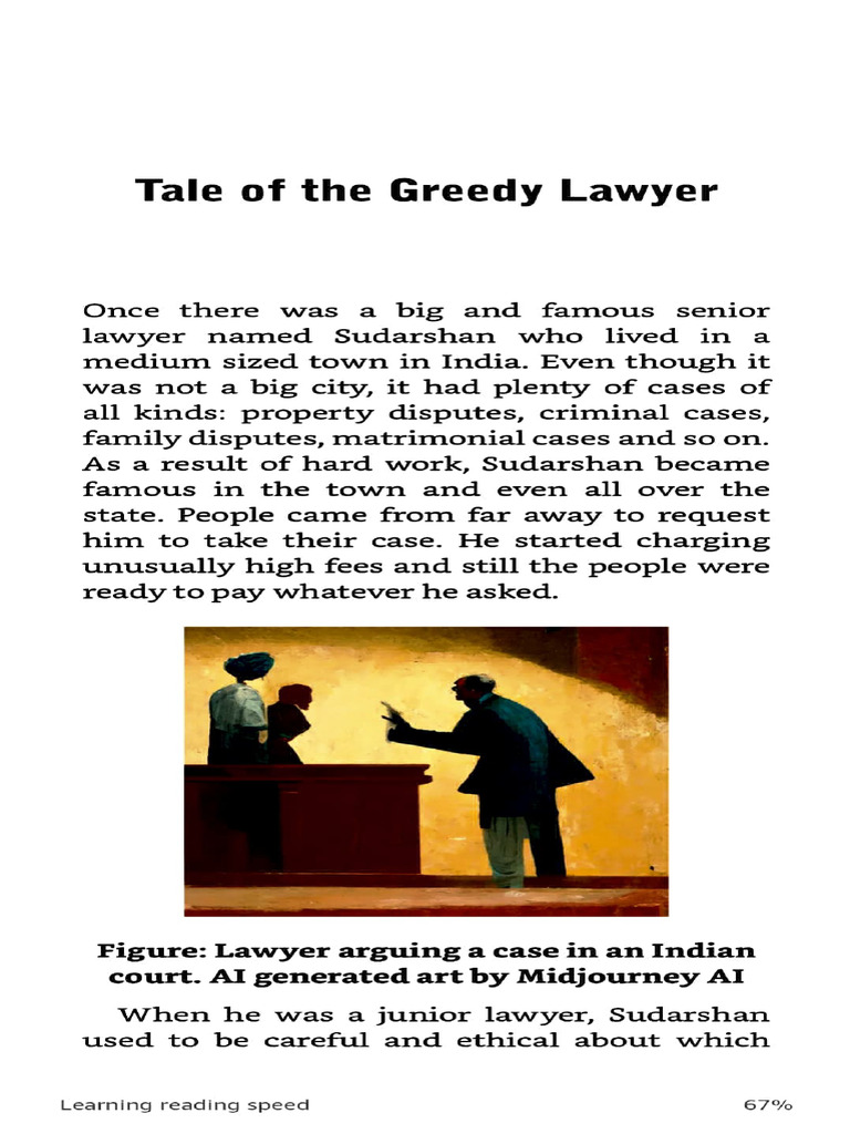 Tale of a Greedy Lawyer | PDF | Lawyer