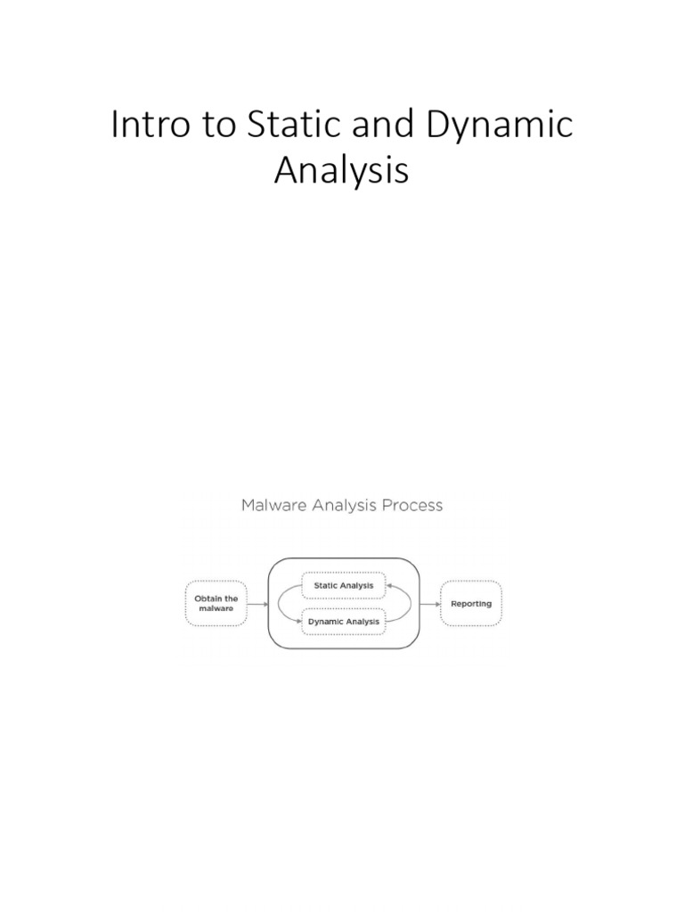 Intro To Static and Dynamic Analysis | PDF