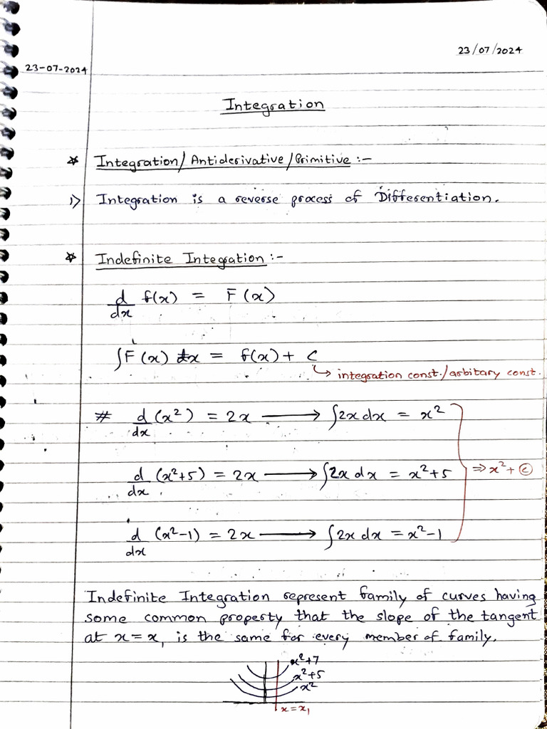 Indefinite Integration Concepts | PDF