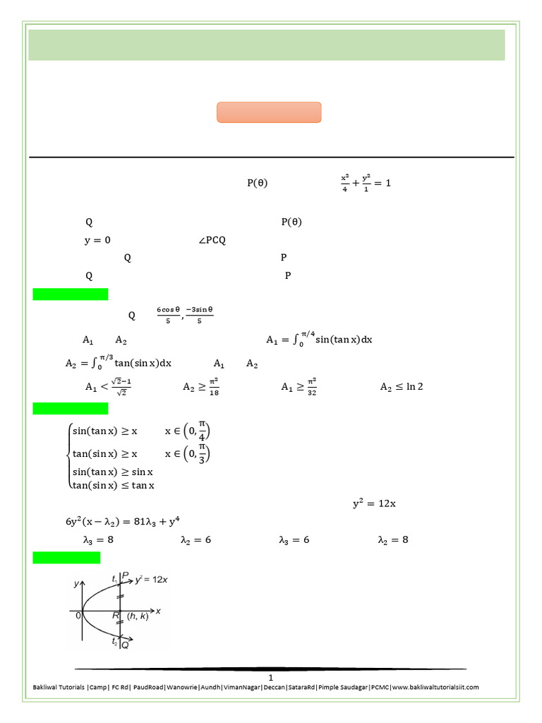 C25 BTTS-09 (Adv) Mathematics Paper-1 | PDF | Geometric Shapes | Mathematics