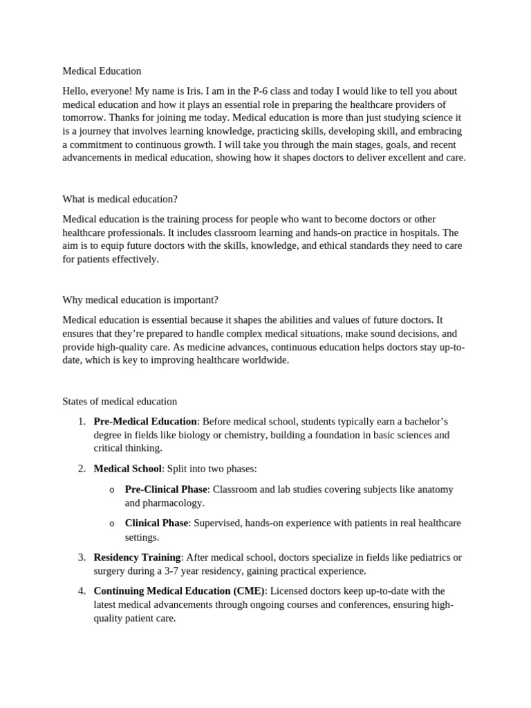 Englsih fair script | PDF | Medical Education | Medicine