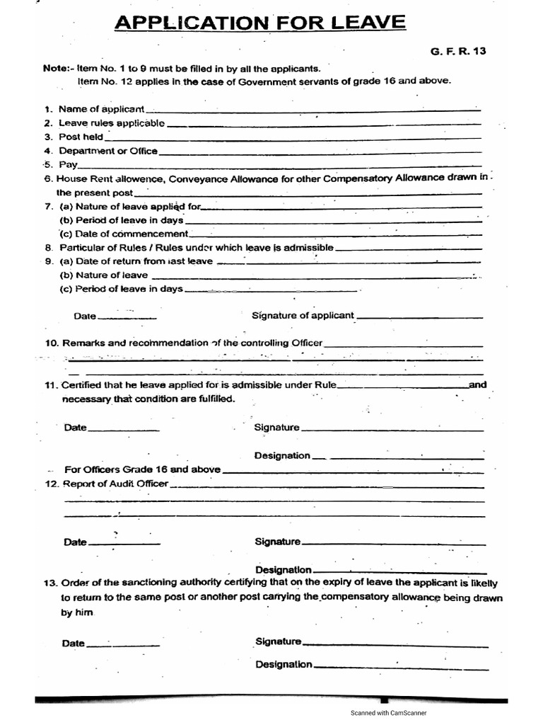 E Leave Forms | PDF