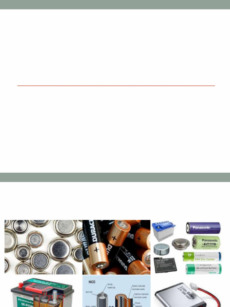 Tipos de Baterias e Células de Combustível | PDF | Eletroquímica | Eletrodo