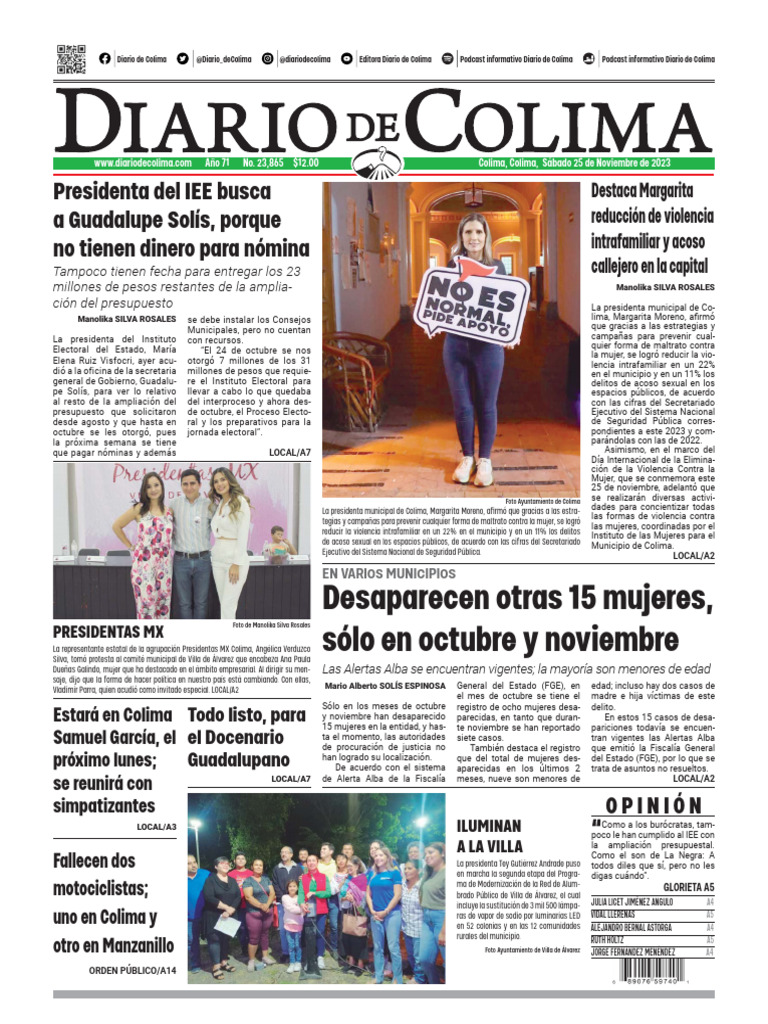 Diario-de-Colima-25-11-2023 | PDF | La violencia contra las mujeres ...