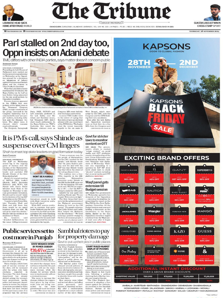 Tribune TheTribune 28-11-2024 | PDF