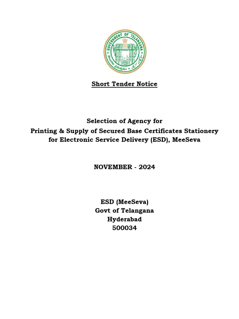 Draft Tender Document for 2024 -final-V2 | PDF | Infrared ...