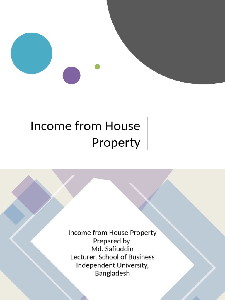 Income from House Property Guidelines | PDF | Expense | Interest