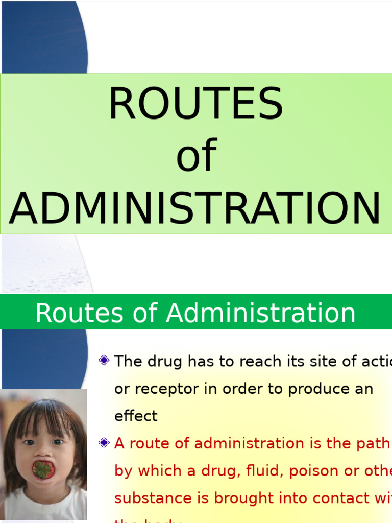 09 Routes of Administration | PDF | Topical Medication | Pharmaceutical ...