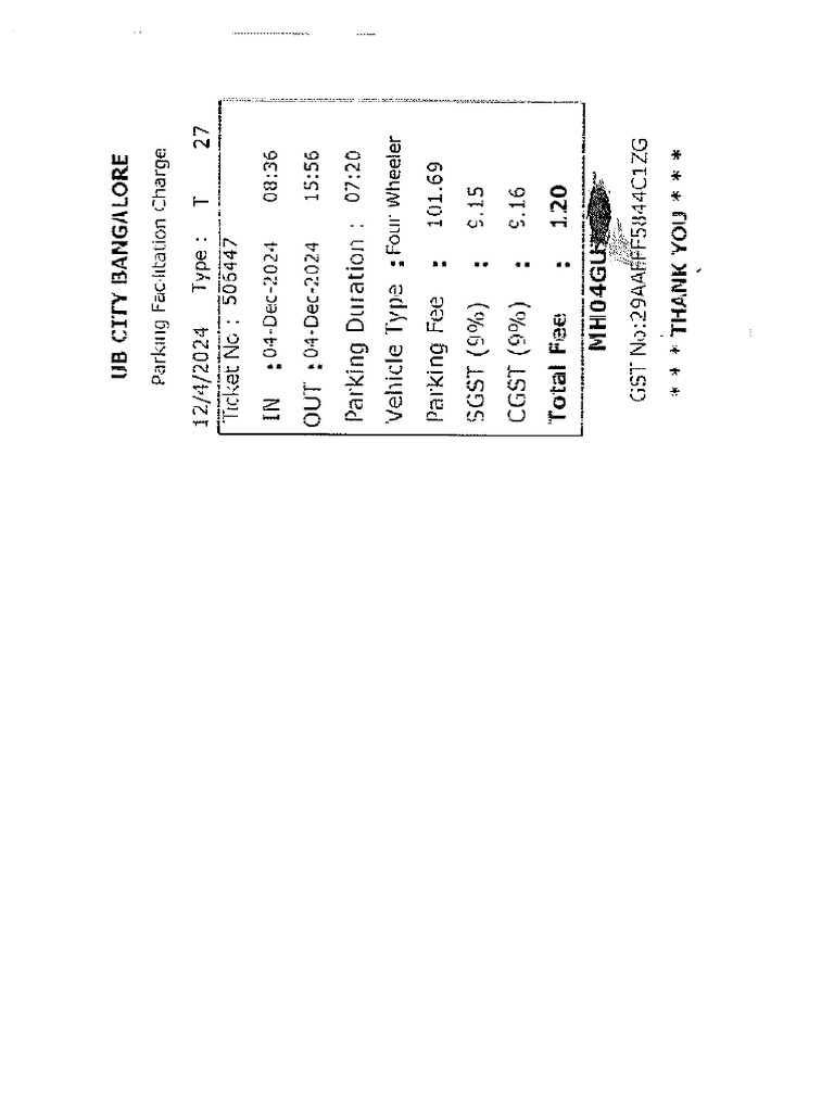 Parking slip | PDF