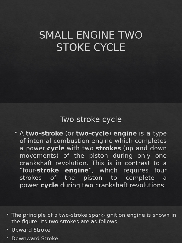 Two-Stroke Engine Overview and Comparison | PDF | Internal Combustion ...