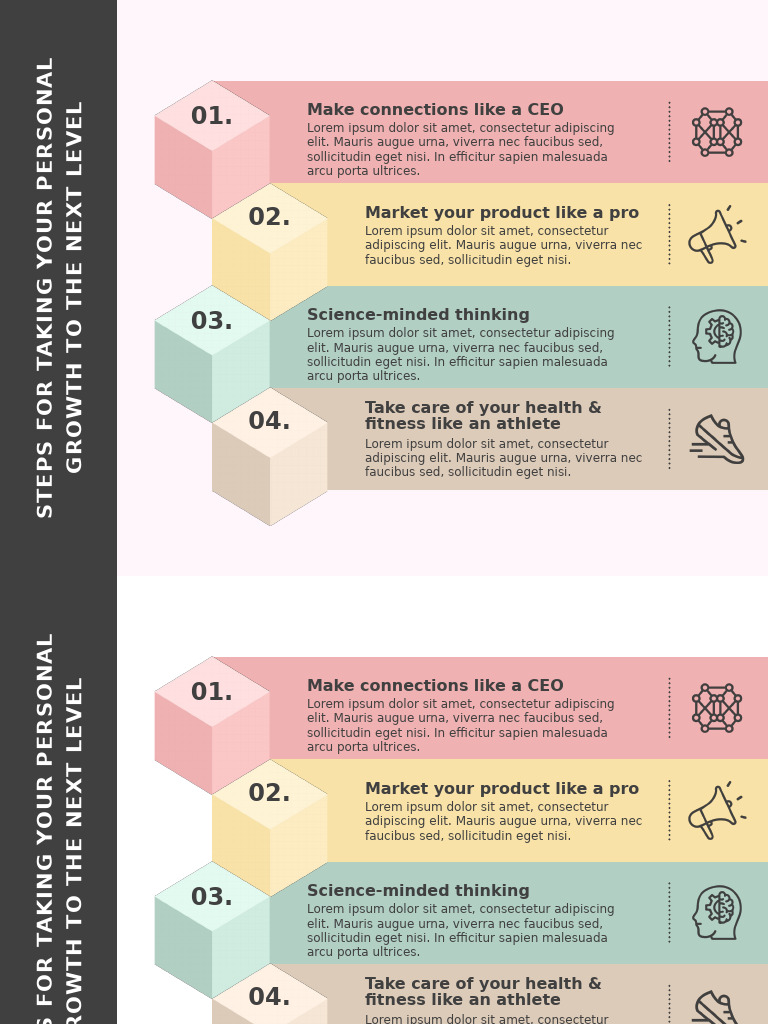 Soft Pink Minimalist Personal Growth Tips Graph | PDF