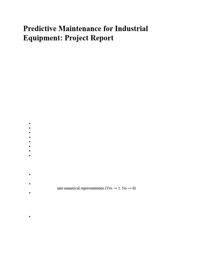 Predictive Maintenance Project Report | PDF | Accuracy And Precision ...