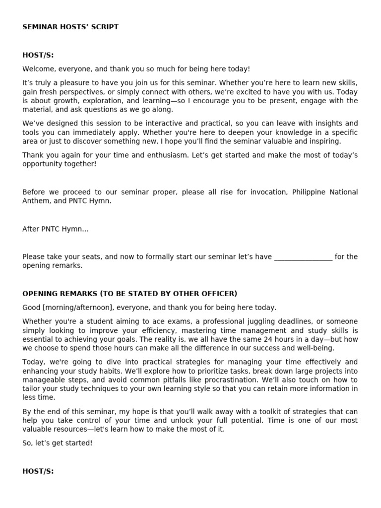 Script for Seminar | PDF | Learning | Behavior Modification