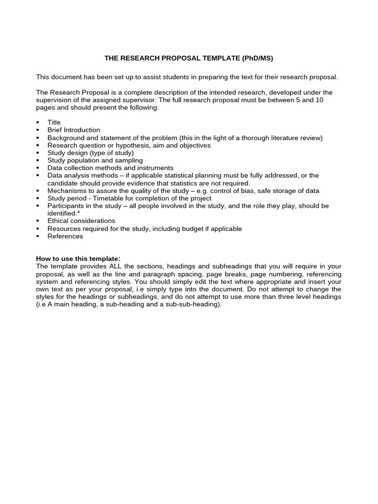 Research-Proposal-Template | PDF | Statistics | Data Analysis