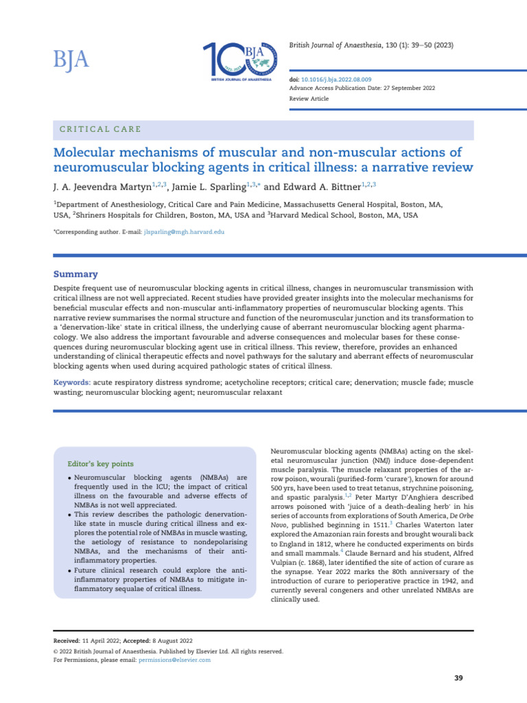 Molecular mechanisms of muscular and non-muscular actions of ...