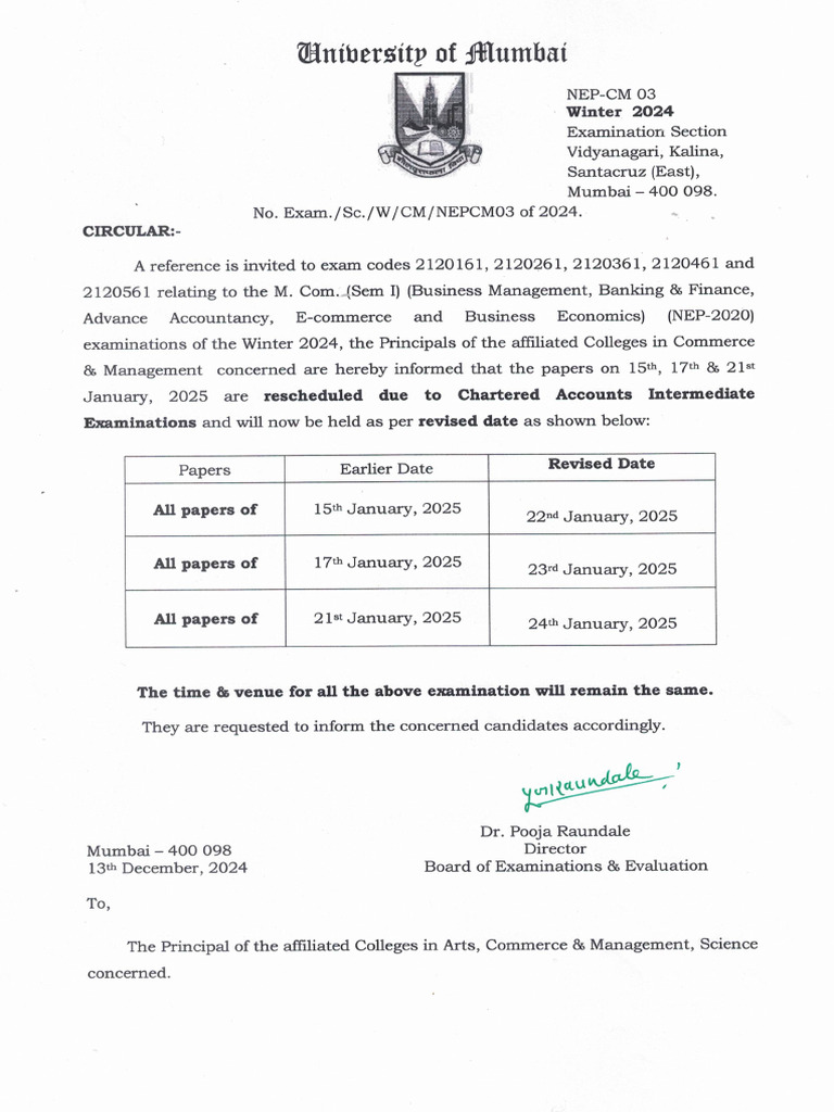 MCOM-exam-papers-postponed | PDF