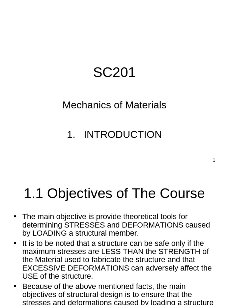 Lecture1 Introduction | PDF | Bending | Buckling