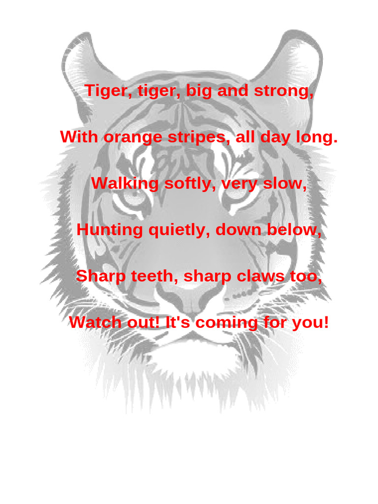 Animal Rhymes: Tigers, Pandas, Zebras & More | PDF