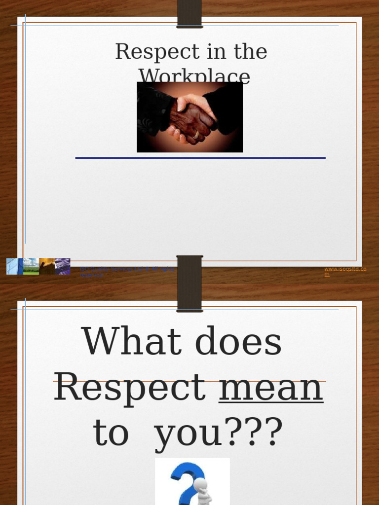 Respect in The Work Place | PDF | Harassment | Justice