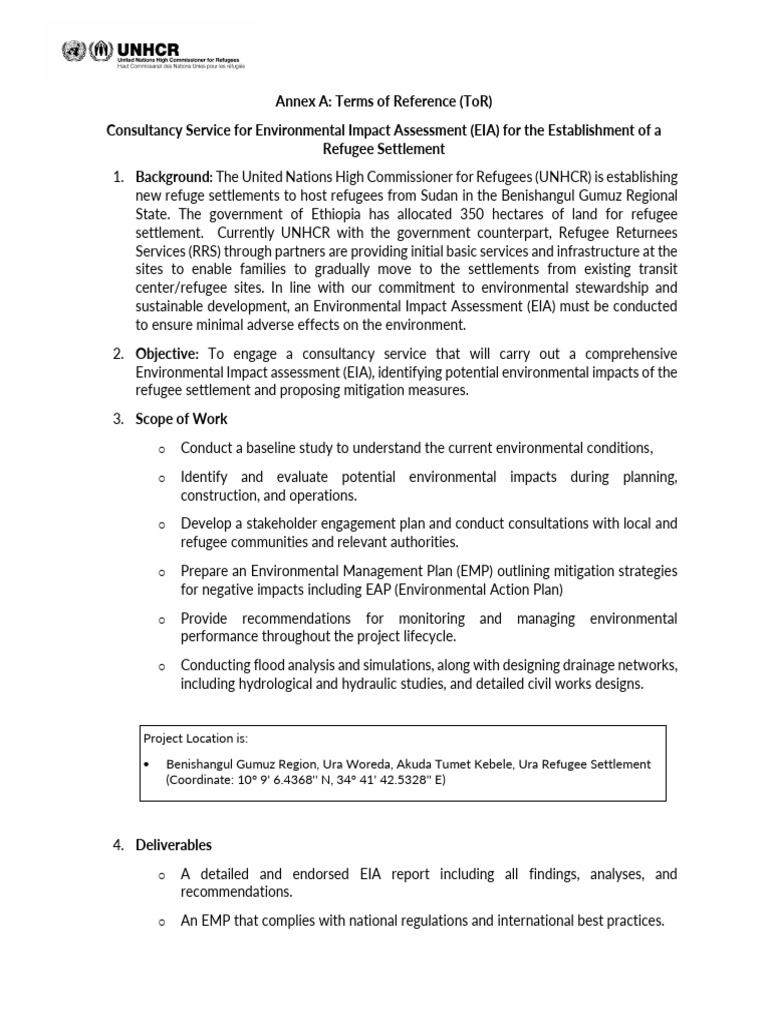 Annex a - ToR for EIA and Topographic Survey_updated2 | PDF ...