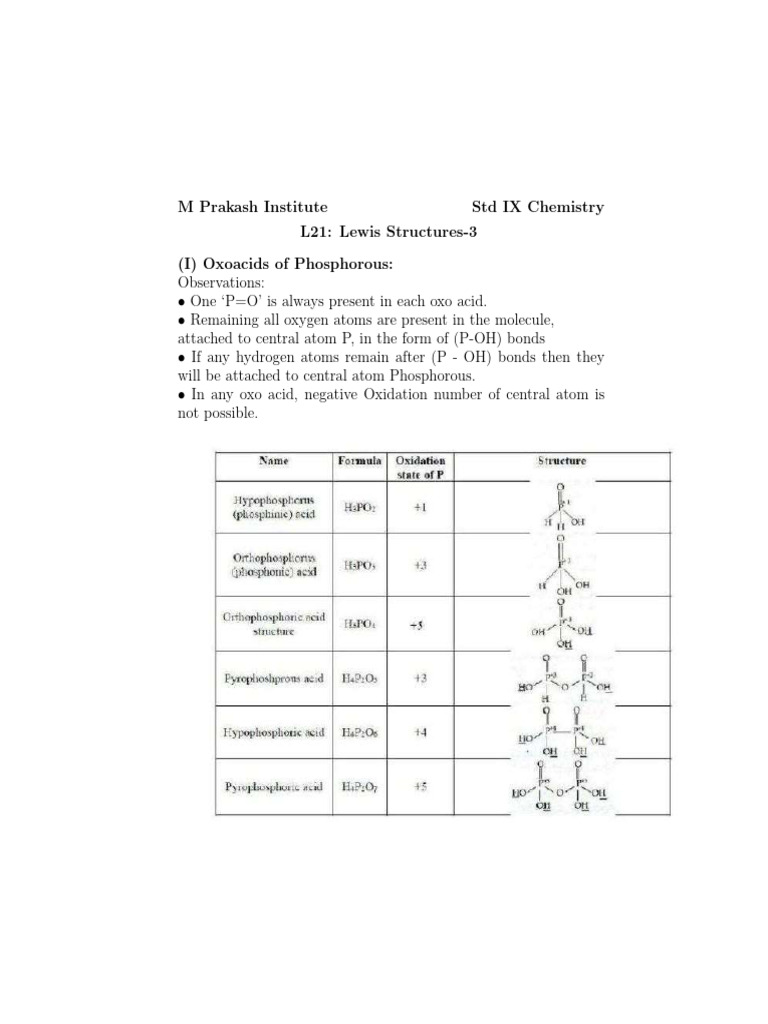 L21 Lewis Structures-3 | PDF | Chemical Bond | Oxide
