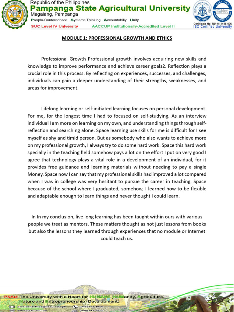 Module 1 Reflection Pdf