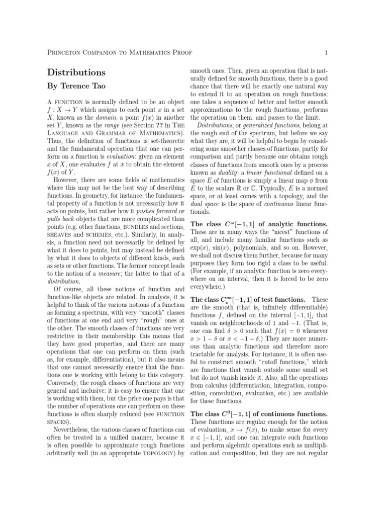 Distributions | PDF | Function (Mathematics) | Distribution (Mathematics)