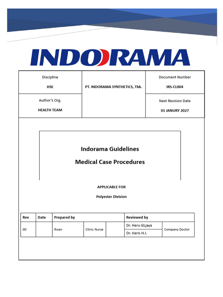 IRS-CL006 GL Medical Case Procedures Rev0 | PDF