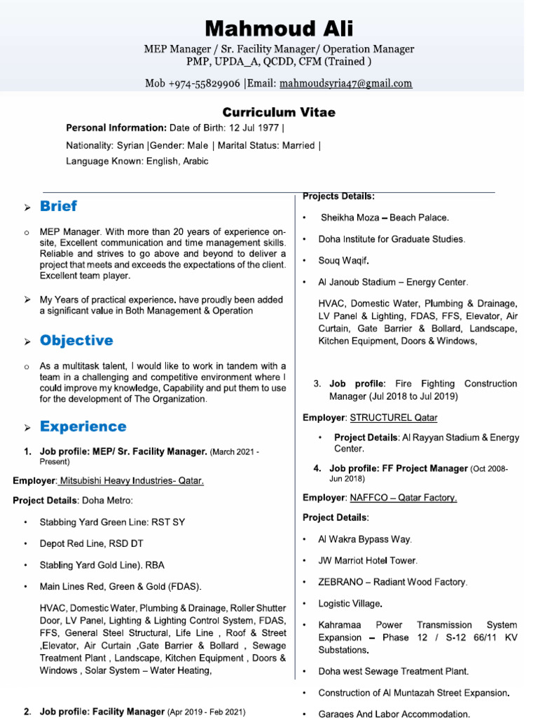 Mahmoud Ali - CV. | PDF