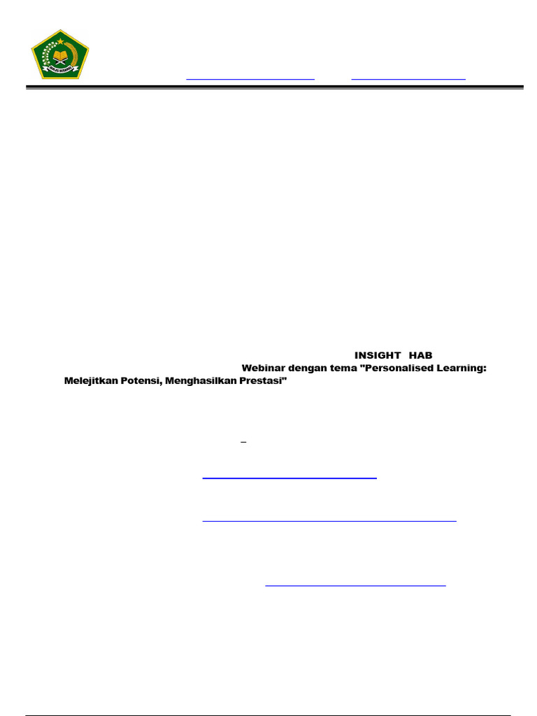 Undangan Webinar Personalised Learning | PDF