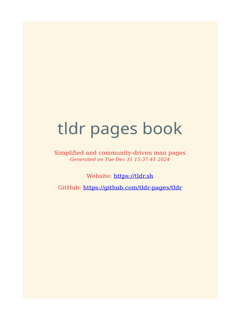 tldr-book | PDF | Computing | Computer Science