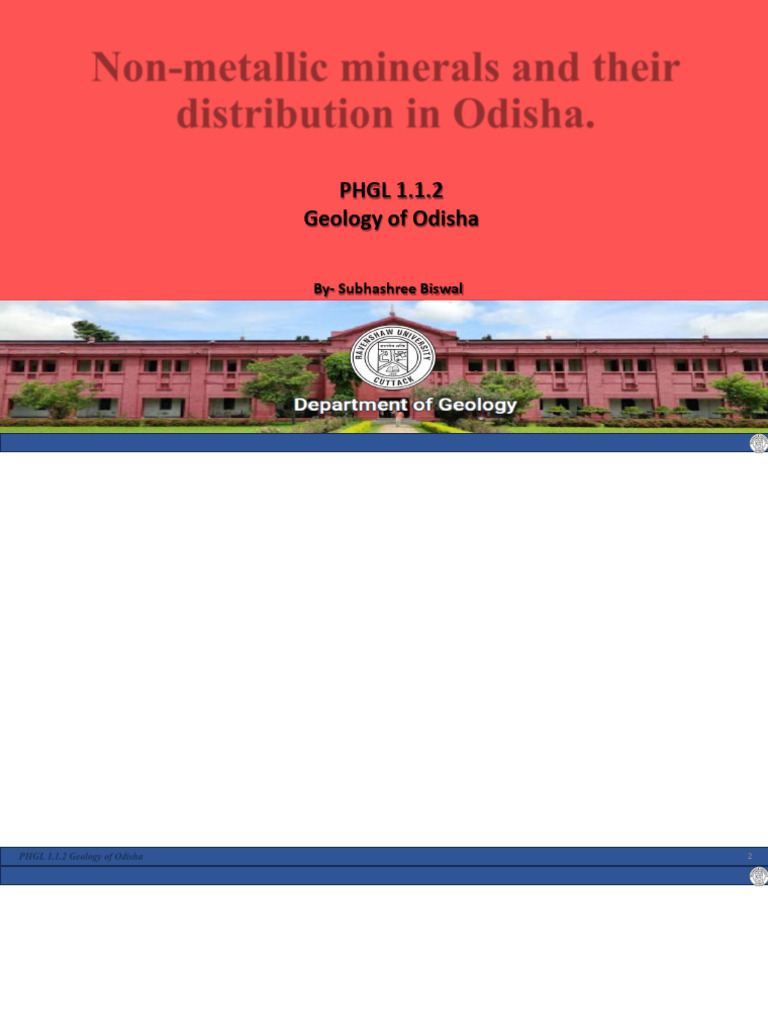NON-METALLIC MINERALS - Subhashree Biswal | PDF | Gypsum | Materials