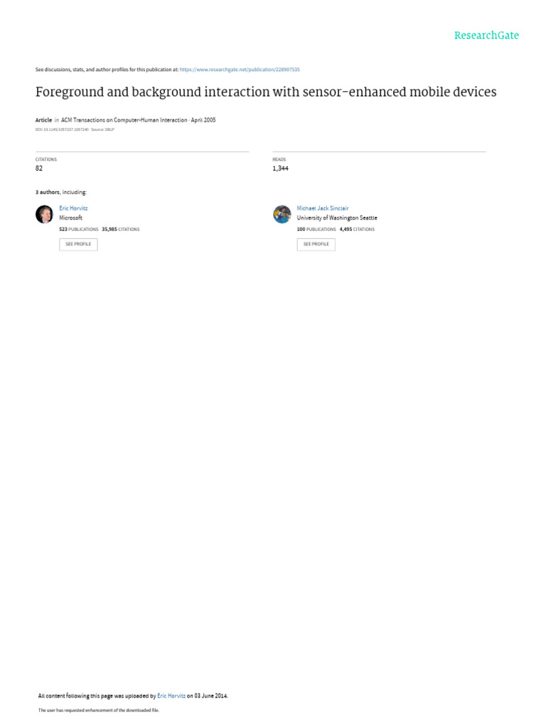 Foreground_and_background_interaction_with_sensor- | PDF | Human–Computer Interaction | Attention