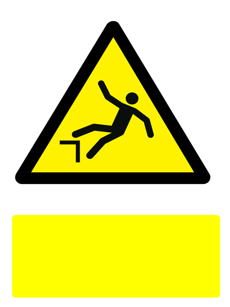 Danger of Falling Warning Sign | PDF