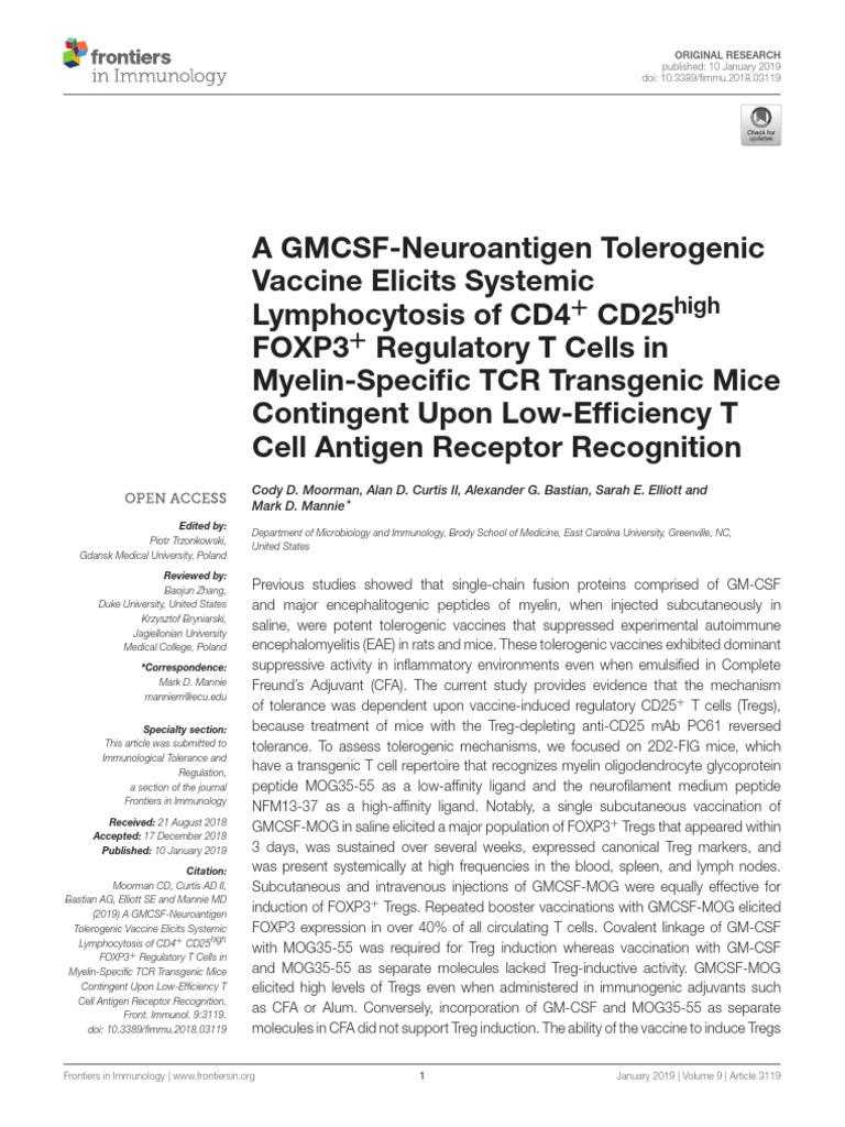 STH Evokes Systemic Lymphosytosis of Specific Treg Cells in Some Kind ...
