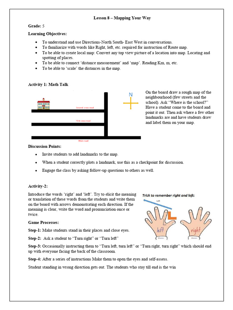 G5 - LP - 8 - Mapping Your Ways | PDF | Map | Cognition