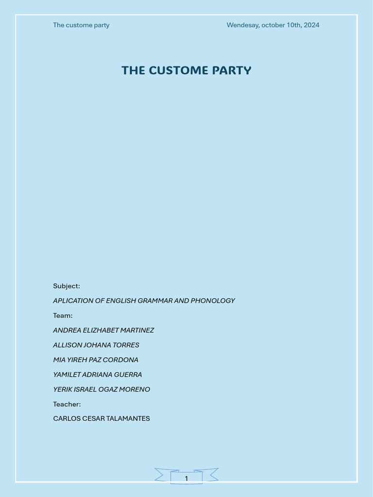 Halloween Costume Party Dialogue | PDF