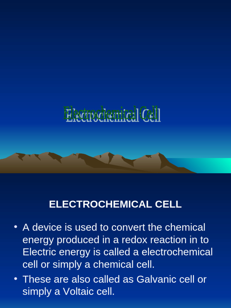 Electrochemical-Cell | PDF | Electrochemistry | Redox