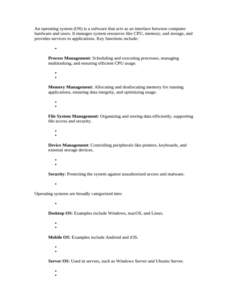 An operating system | PDF