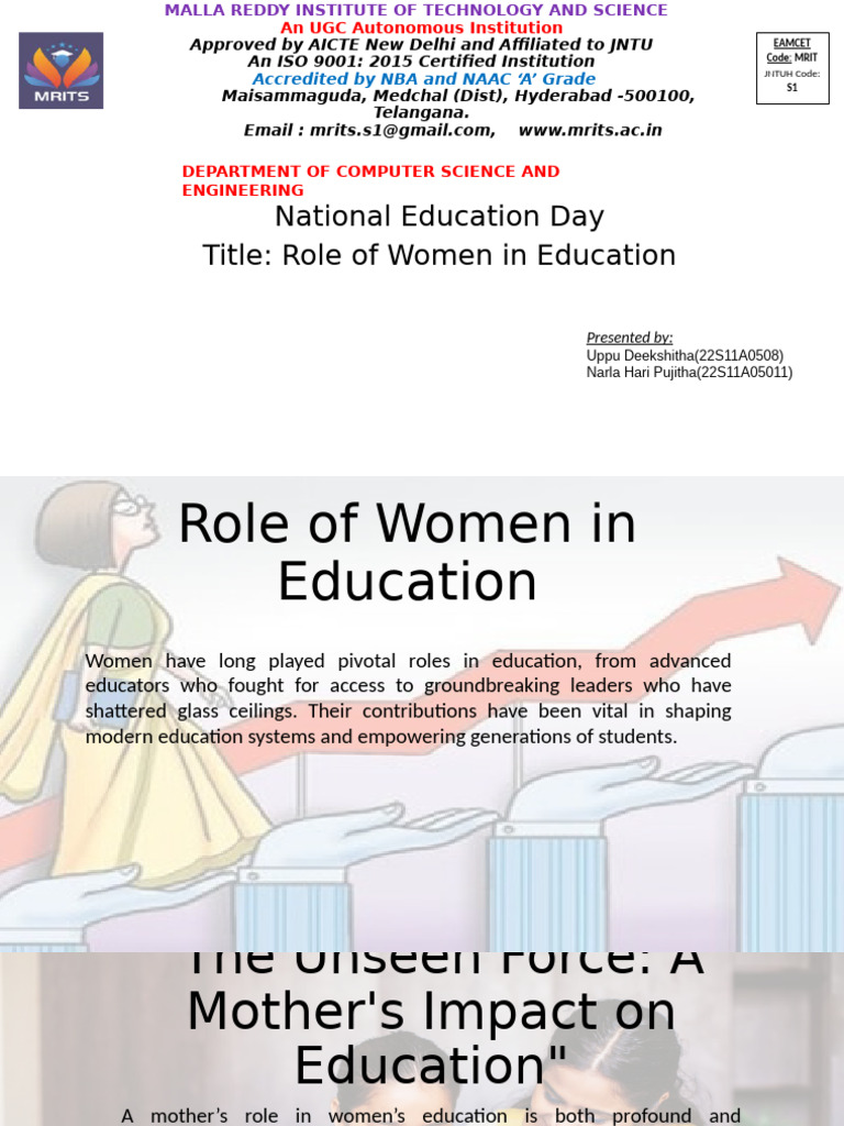Role PF Women in Education | PDF | Female Education | Malala Yousafzai