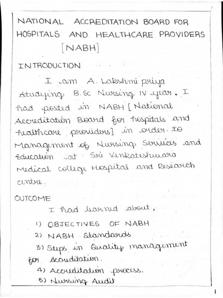 NABH | PDF