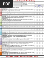 Daily 5S Warehouse Audit Checklist | PDF | Warehouse