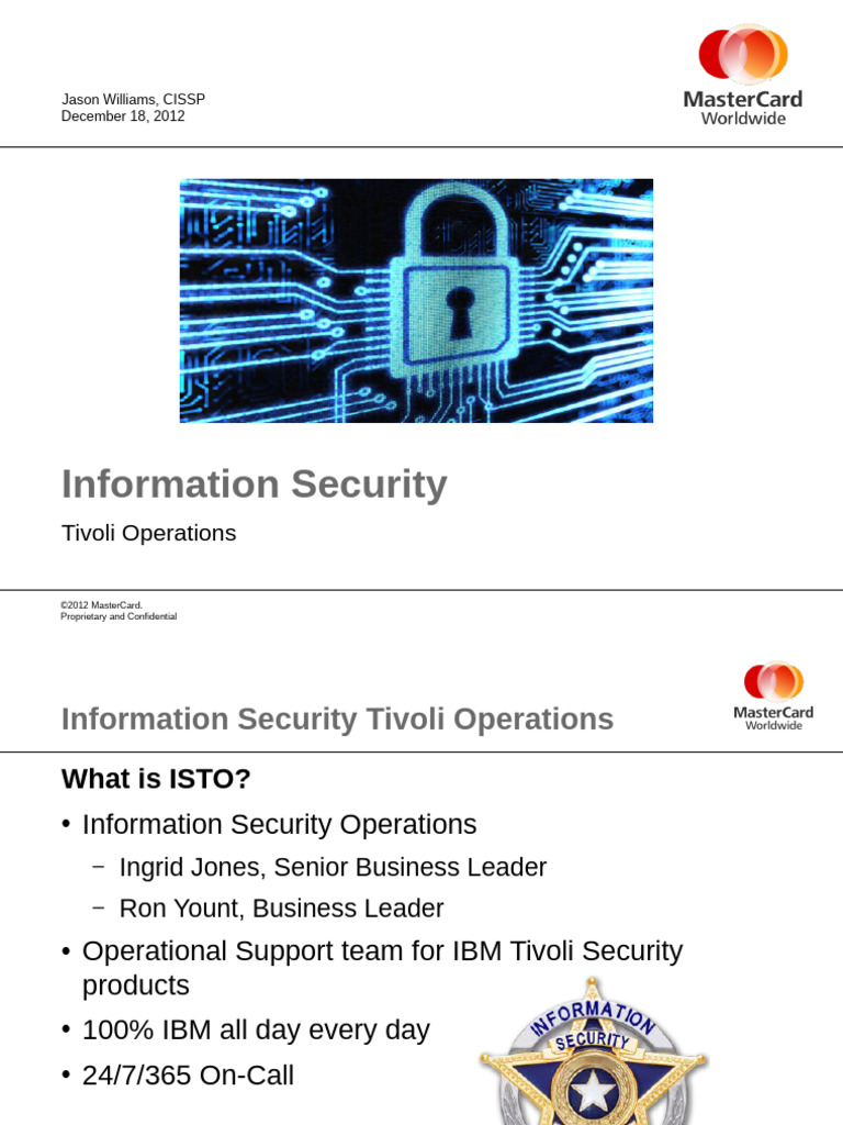 Information Security Tivoli Operations | PDF | Information Technology ...