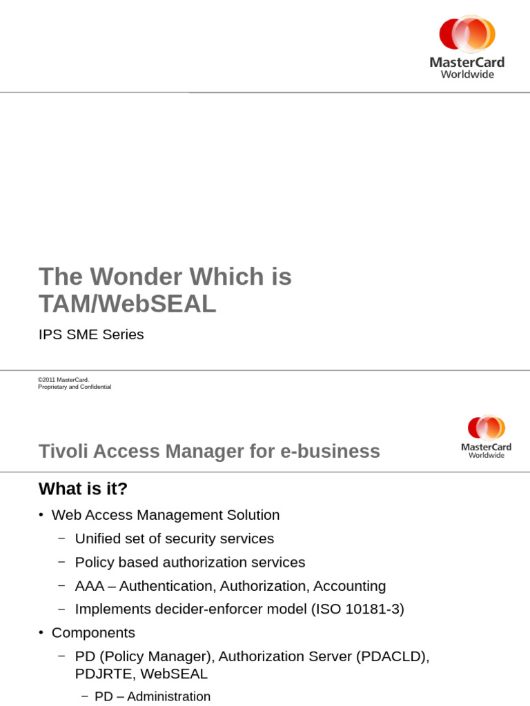 TAM Webseal | PDF | Proxy Server | Master Card