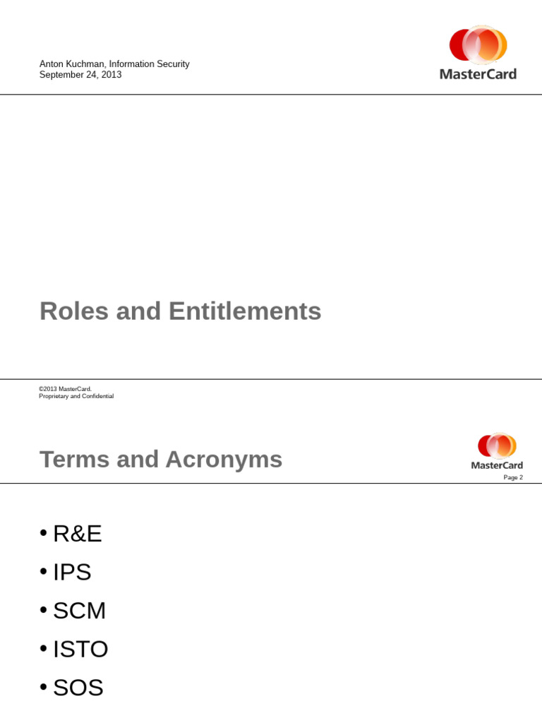 Roles and Entitlements | PDF | Computing | Software