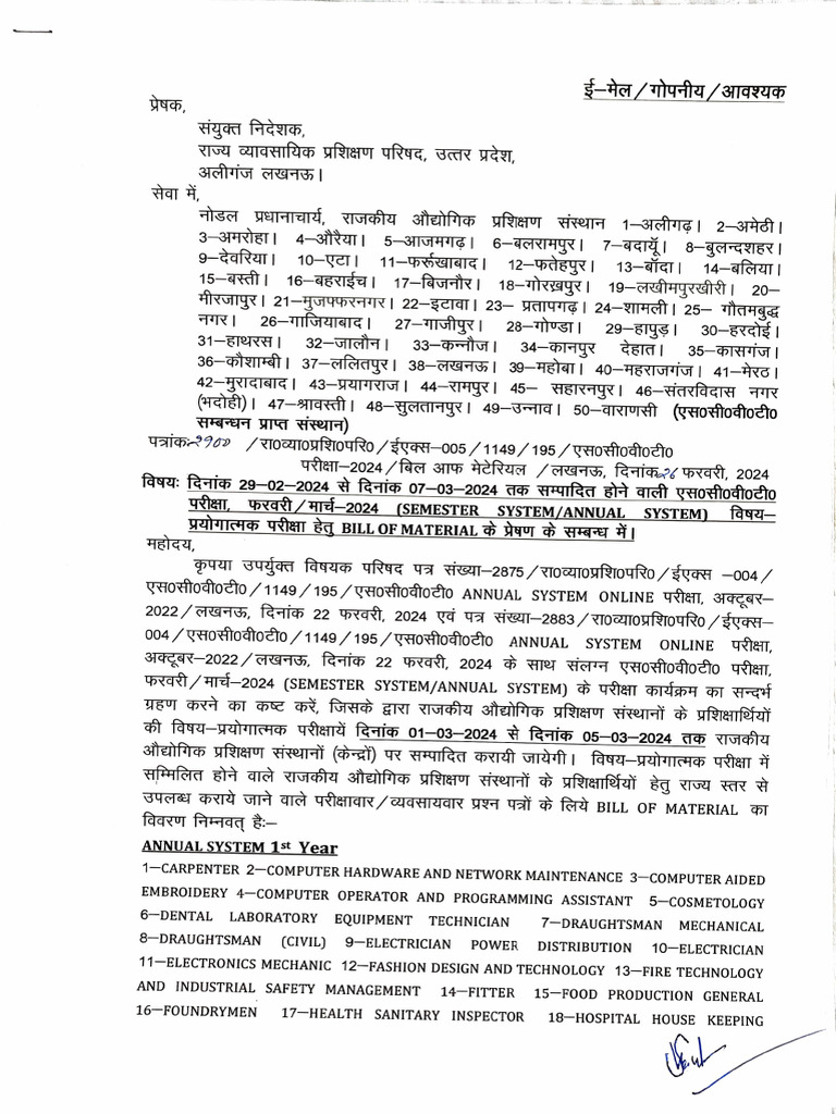 Annual System Bill of Materials 2024 | PDF